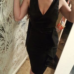 Pompous Studio | Dresses | 4p Stretch Lbd Dress With Ruffle | Poshmark